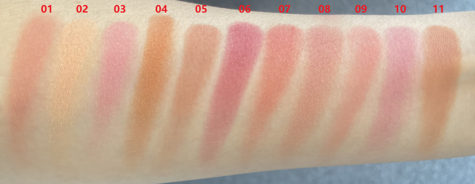 Florasis blush swatches – Florasis Bloom!